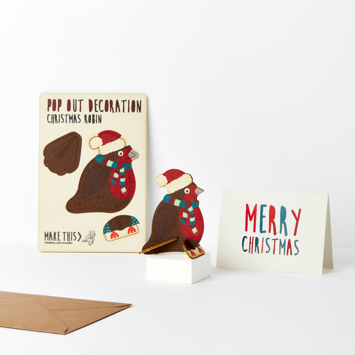 Robin Christmas Card | Greeting Card | The Pop Out Card Company | The ...