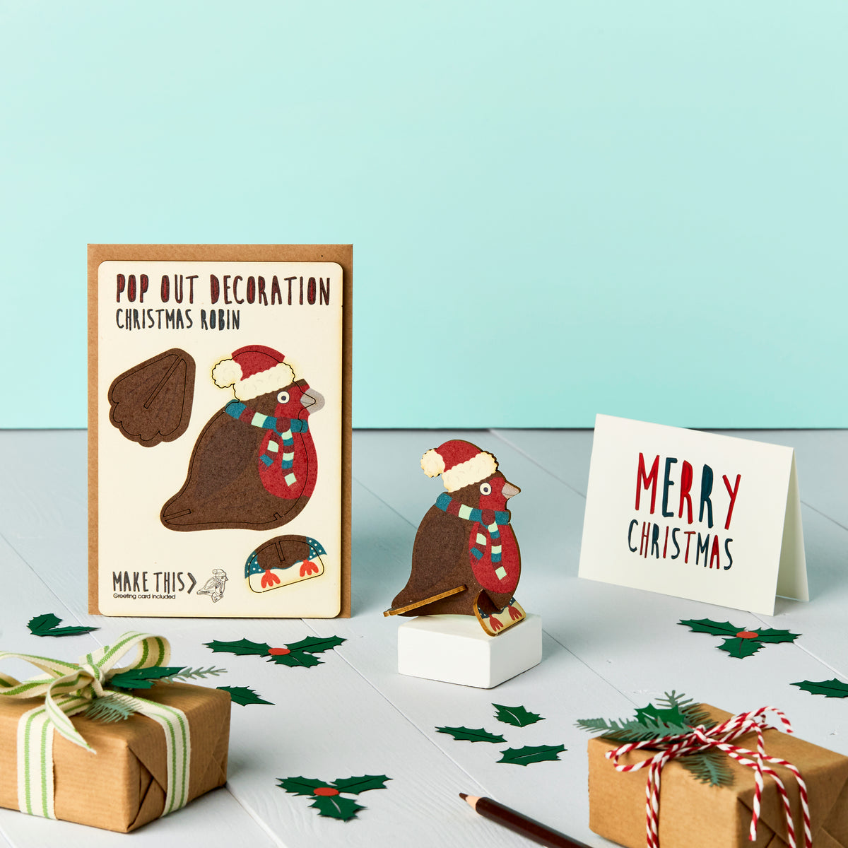 Robin Christmas Card | Greeting Card | The Pop Out Card Company | The ...