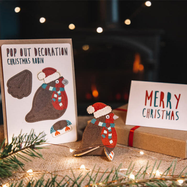 Robin Christmas Card | Greeting Card | The Pop Out Card Company | The ...